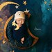 Felted Felt Moon Star Set Felt Wool Newborn Photography Prop - Etsy
