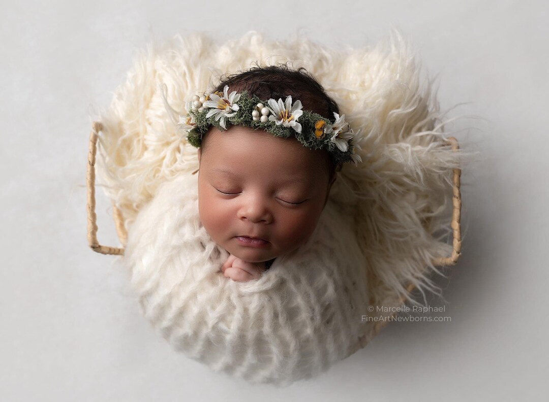 Daisy Moss and Daisey Flower Crown for Newborn Photography Props ...