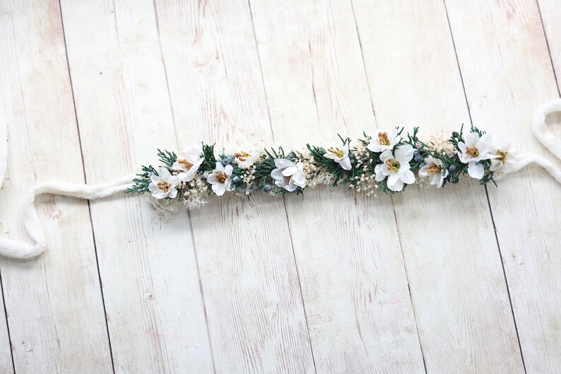 Newborn Juniper Berry Christmas Set: Flower Crown & Mini Bouquet - Etsy