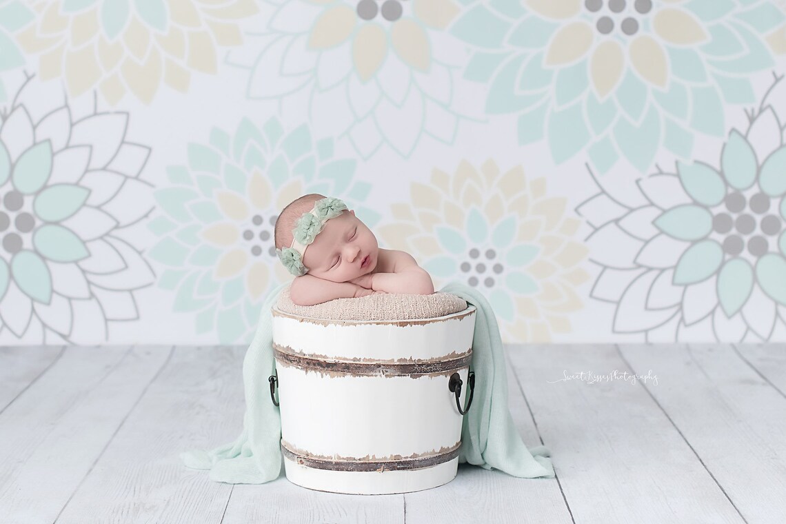 Frothe Triple Simple Chiffon Bow Mint Sage Dusty Green Dainty | Etsy