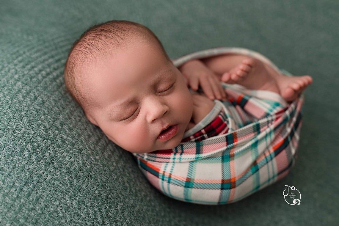 Theodora Red Green Pine Evergreen Christmas Newborn Tieback Flower ...