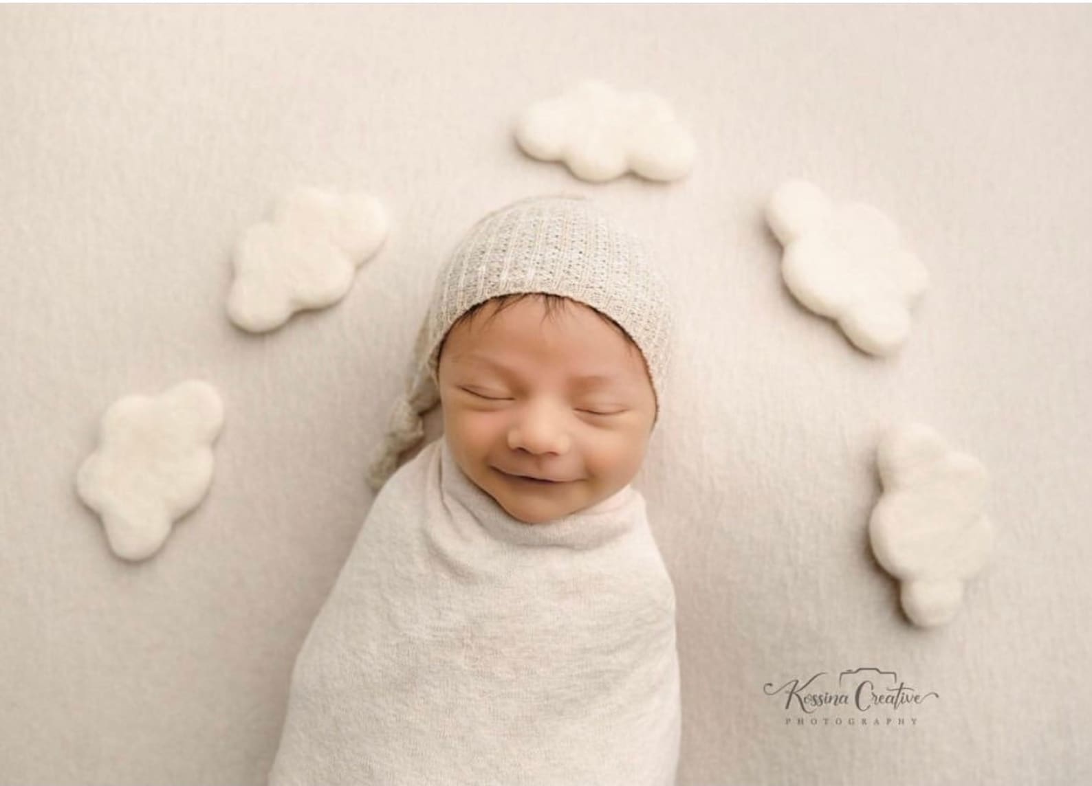 Set Wool Felt Felted Newborn Photography Prop Clouds | Etsy