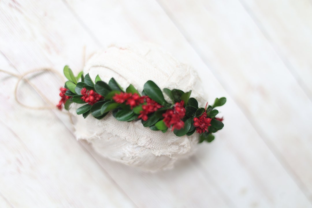 Paloma Winter Greenery Berries Floral Wreath Crown Christmas Adjustable ...