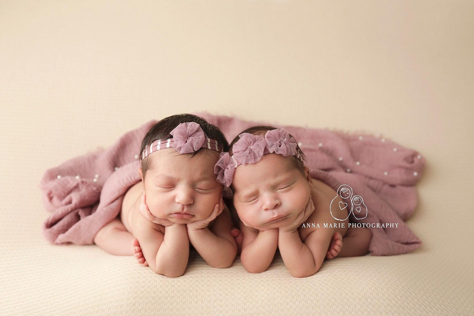 Celeste Triple Simple Chiffon Mauve Dusty Pink Rose Simple Bow - Etsy