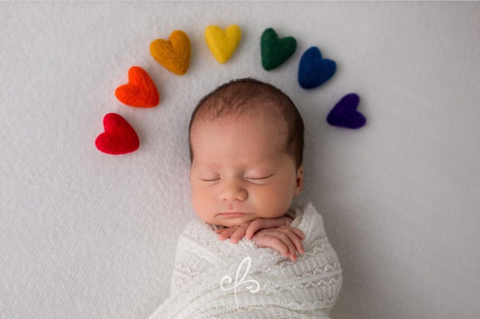 Rainbow Baby Needle Felted Rainbow Baby Newborn Photography - Etsy