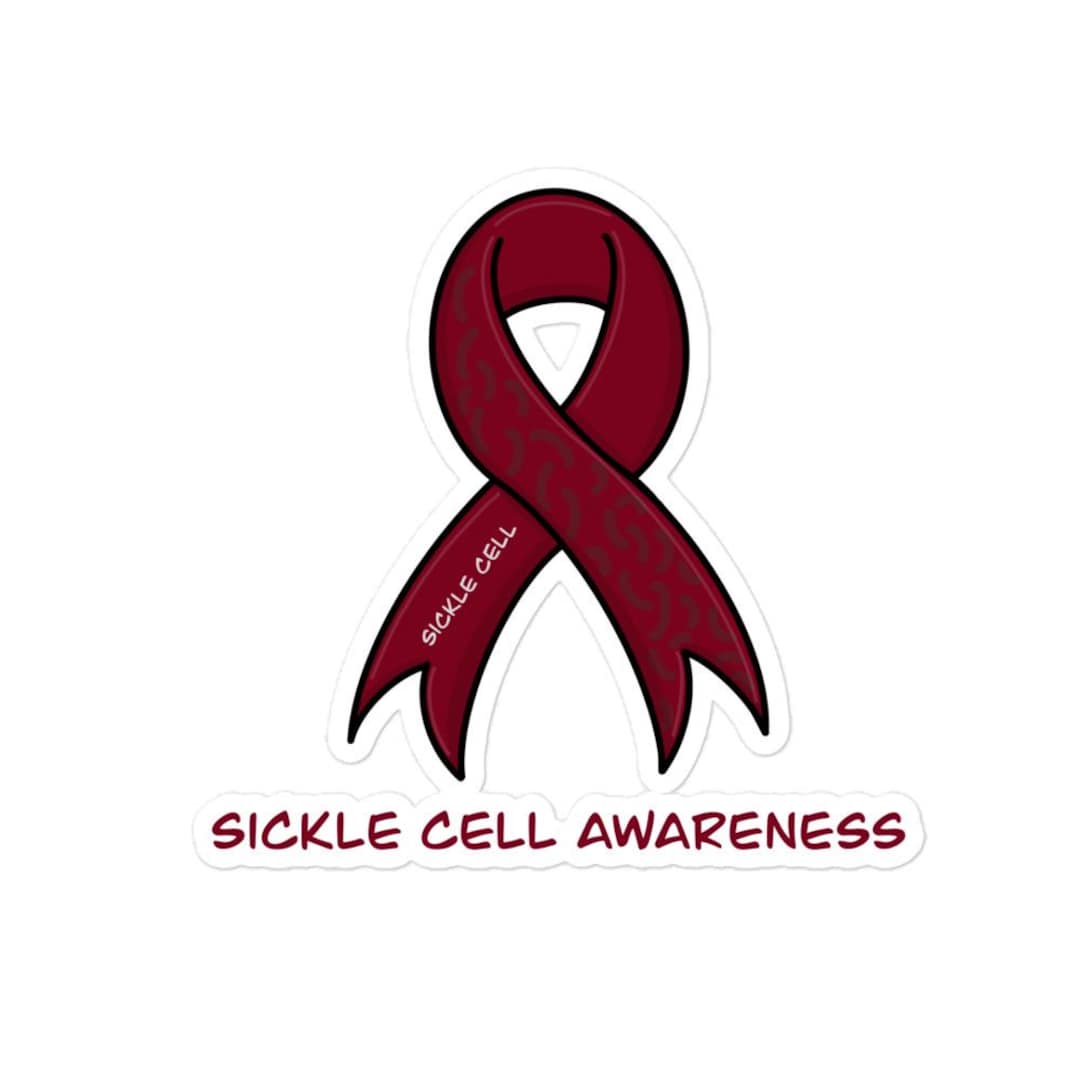Sickle Cell Awareness Ribbon Bubble-free Stickers - Etsy