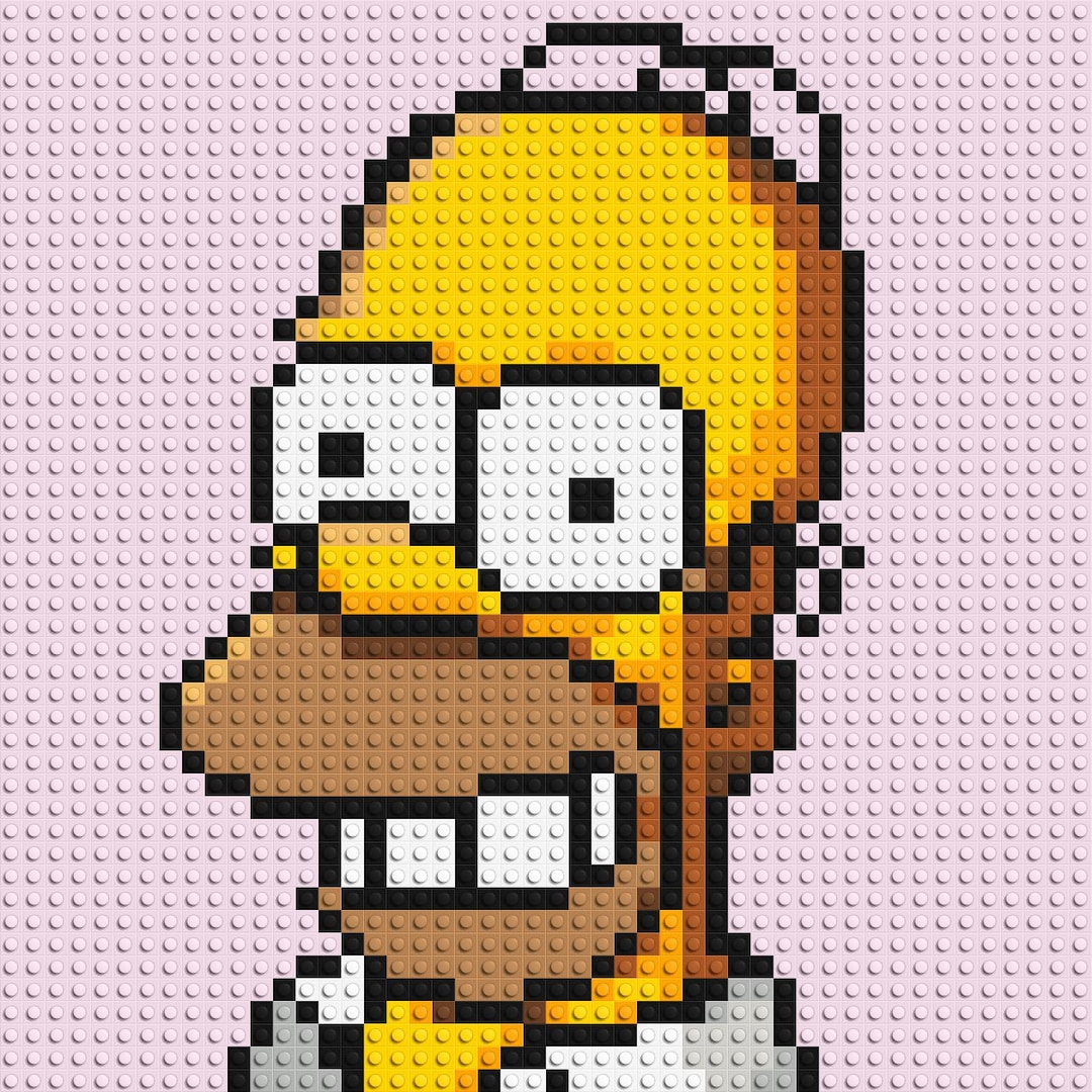 Homer Simpson - Brick Art Mosaic Kit - Etsy