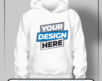 Business Logo Custom Men's Hoodie, Design Your Hoodie Words on Back ...
