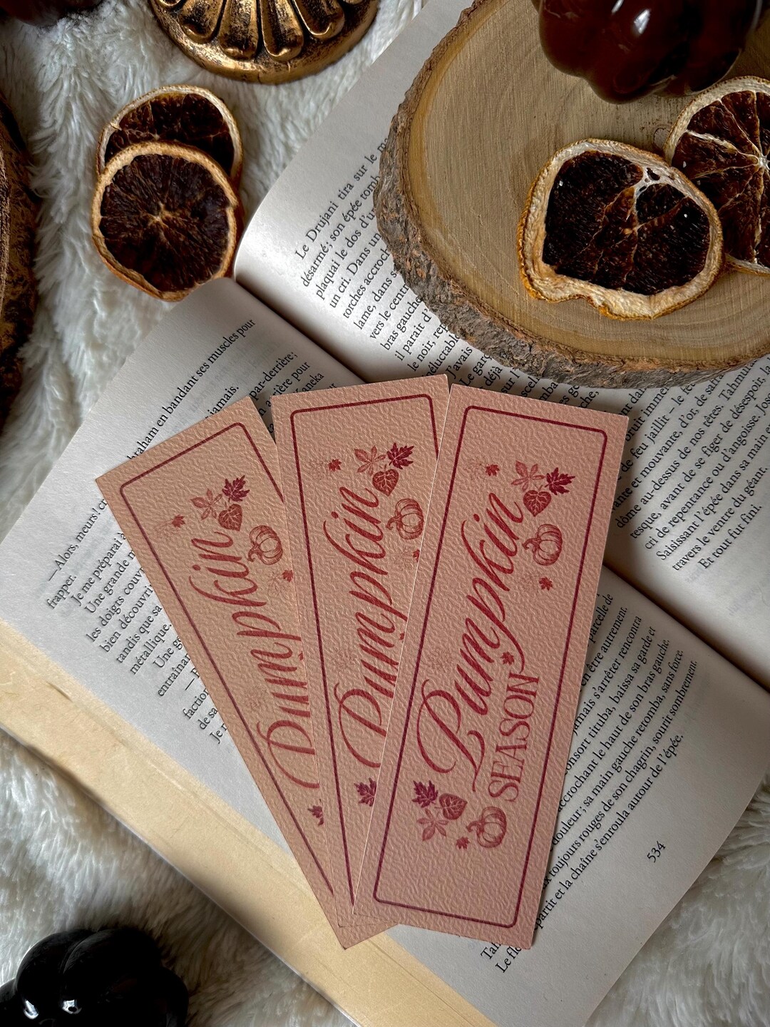 Autumn Pumpkin Season Bookmarks - Etsy