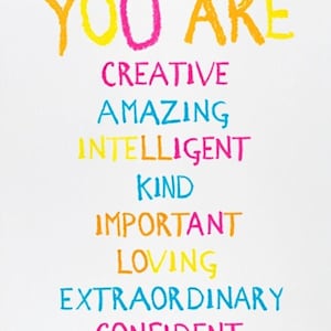 You Are Amazing Poster, Emotional Coaching Wall Art - Etsy