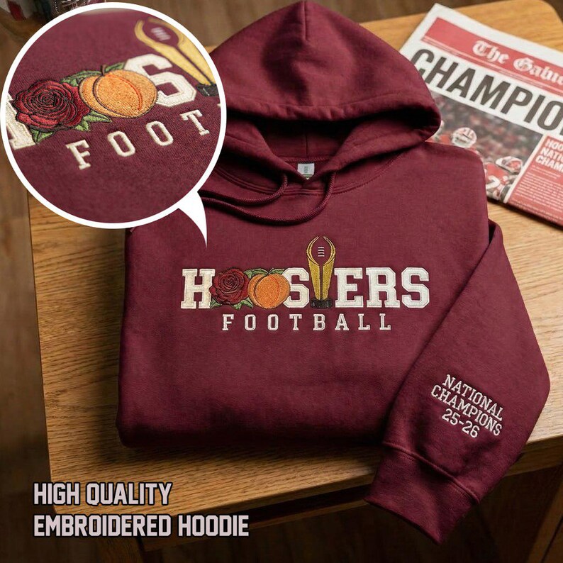 Embroidered Indiana Football 25-26 National Champions Sweatshirt ...
