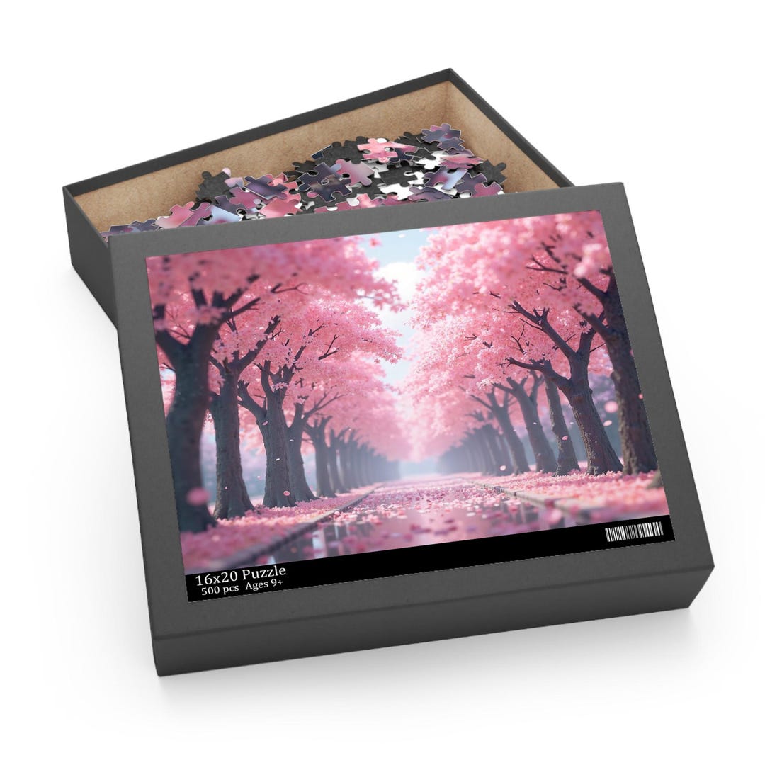 Cherry Blossom Puzzle, Sakura Jigsaw 120, 252, 500-piece, Relaxing ...