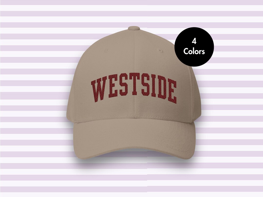 WESTSIDE | Burgundy Embroidered Closed-back Structured Baseball Hat - Etsy