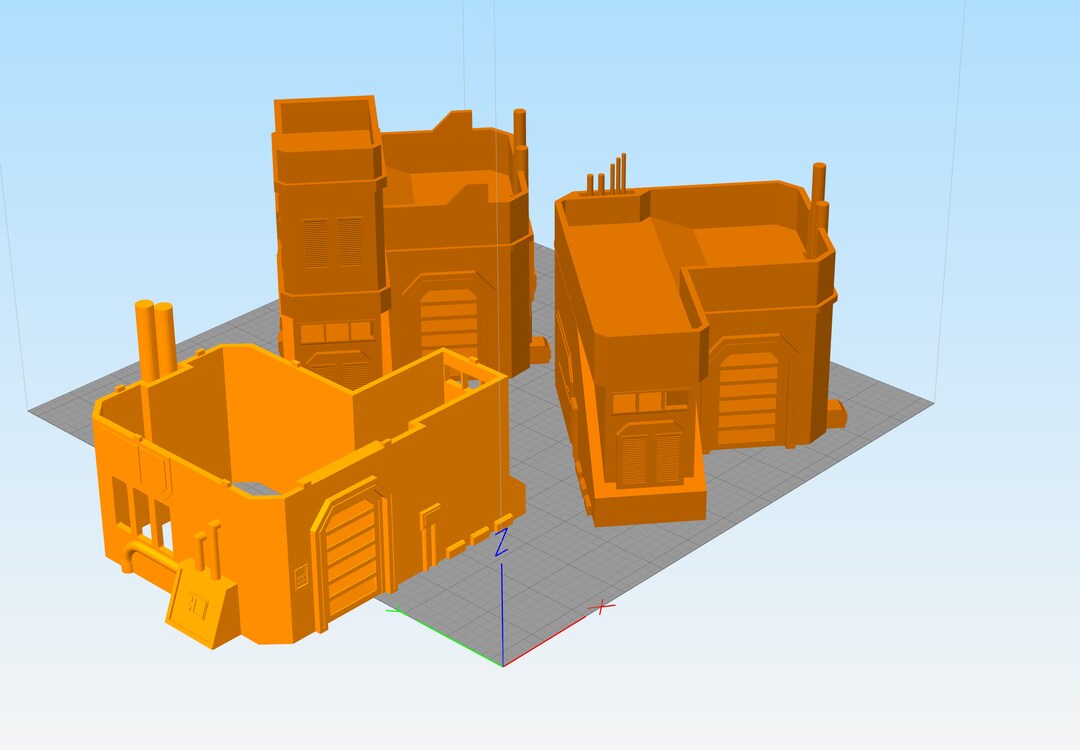 Star Wars Legion Terrain Digital STL File Small Urban Buildings - Etsy