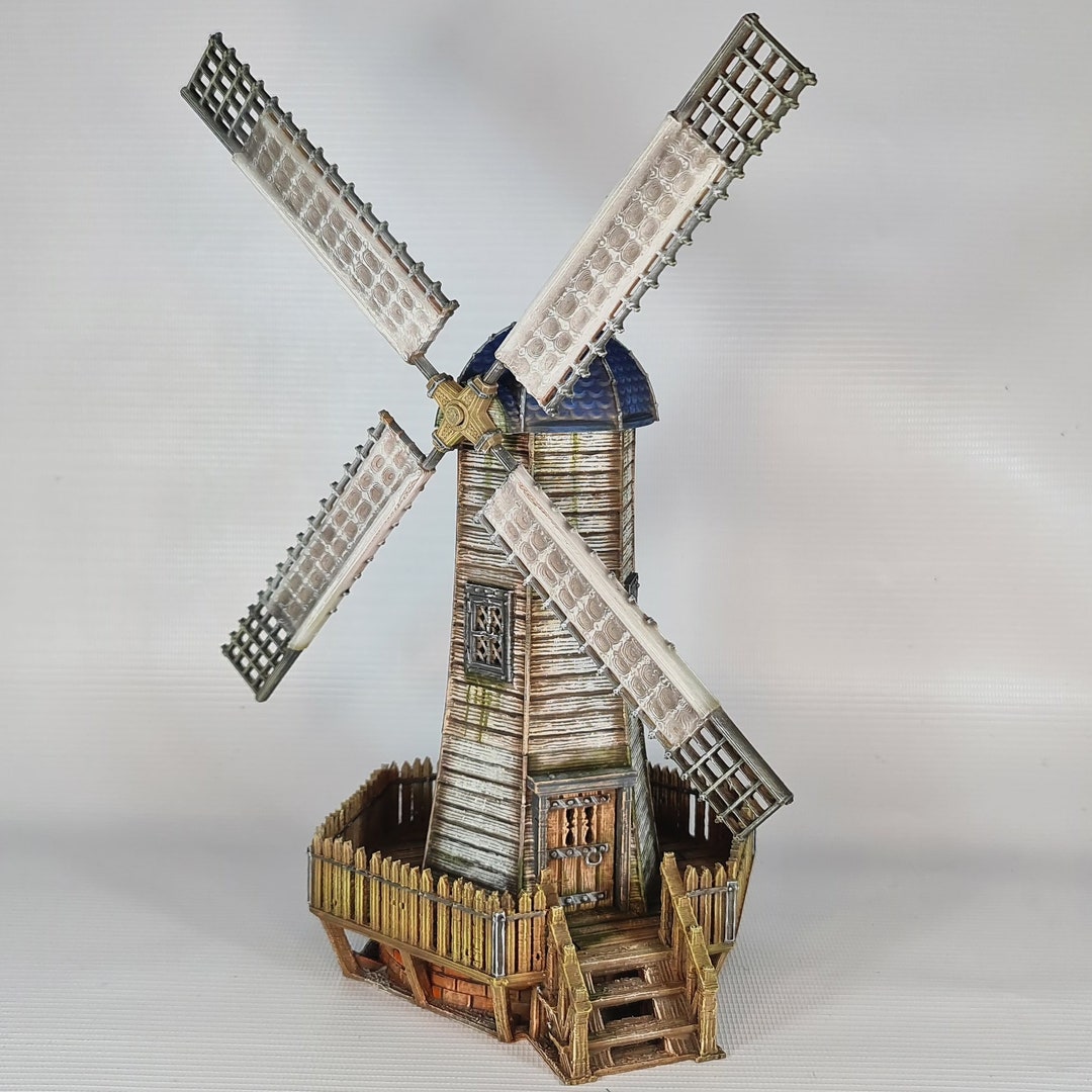 Windmill - 28mm - D&D - Medieval Terrain - 3DP4U - Etsy
