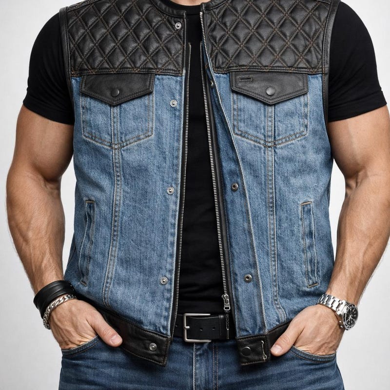 Denim Sleeveless Men - Etsy