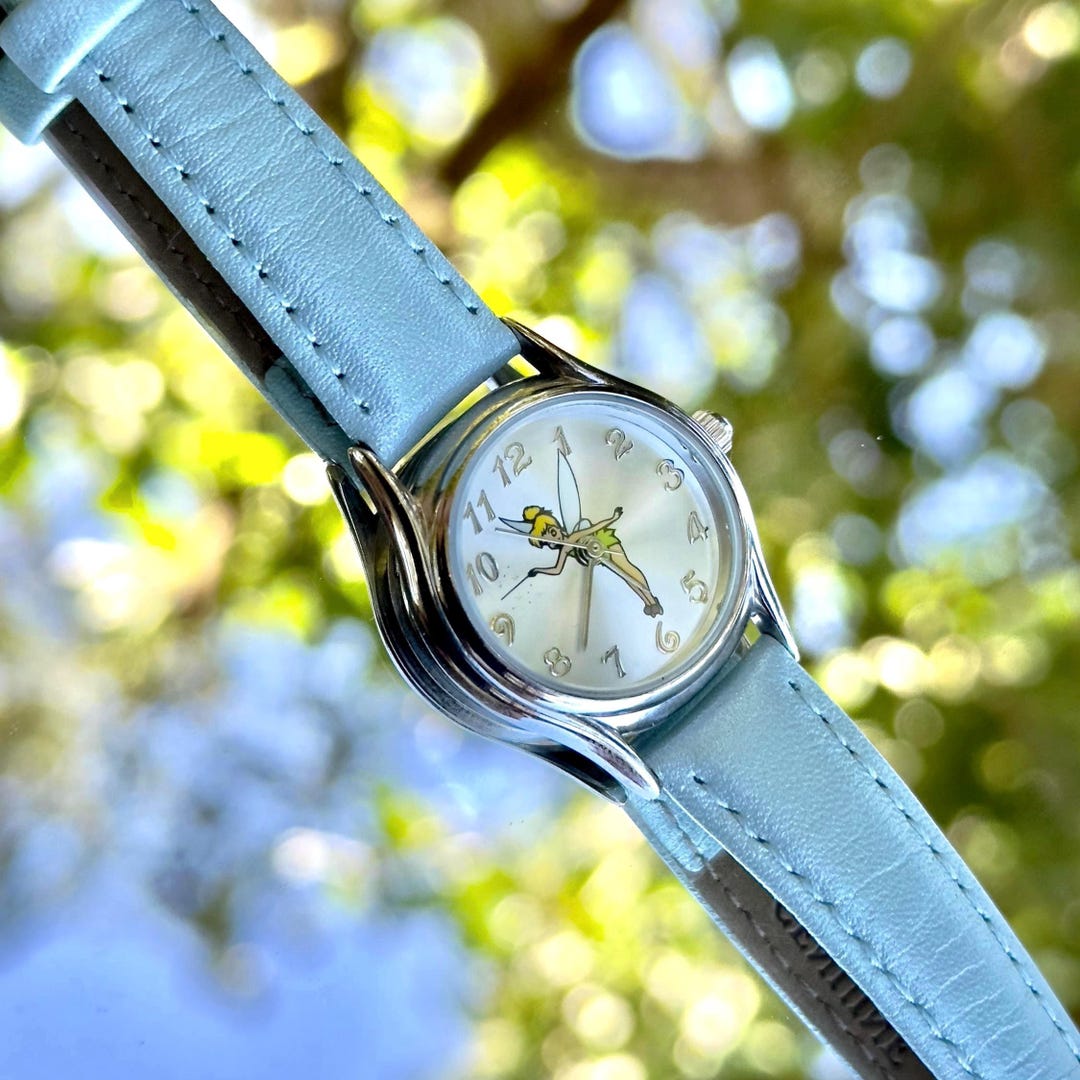 Vintage Lorus by Seiko Disney Tinkerbell Watch Blue Leather Band Mint ...