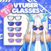Vtuber Glasses Asset Pack | Transparent PNG | Premade Stream (digital ...