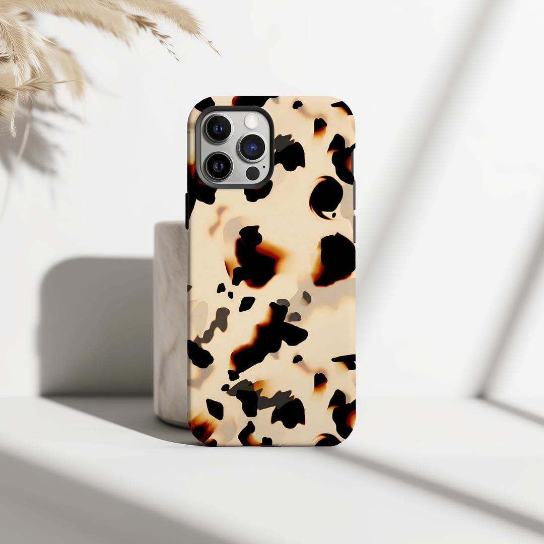 Tortoise Shell Phone Case, Brown Amber Acetate Pattern, Neutral Minimal ...