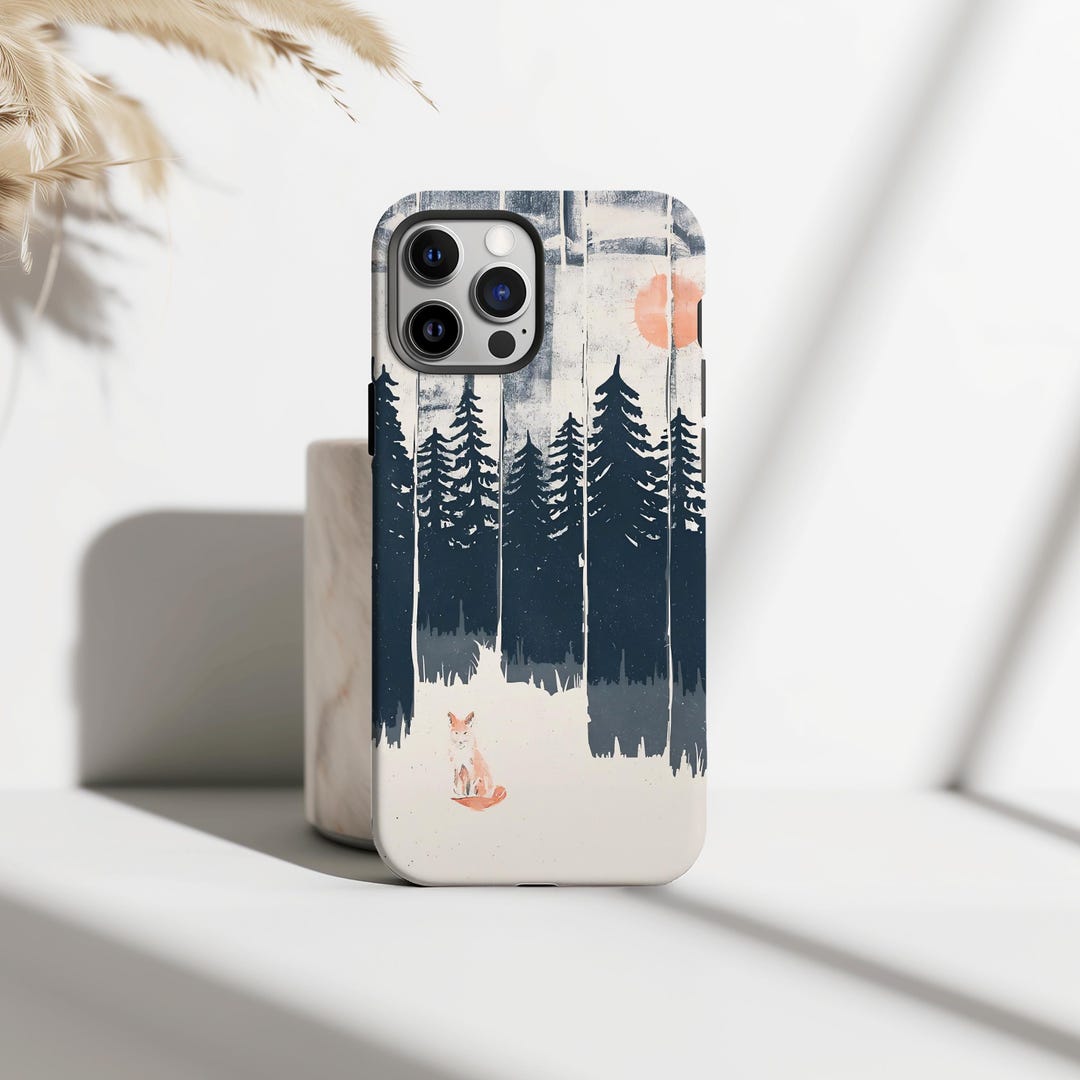 Retro Watercolor Fox Phone Case, Whimsical Woodland Design, iPhone 17 ...
