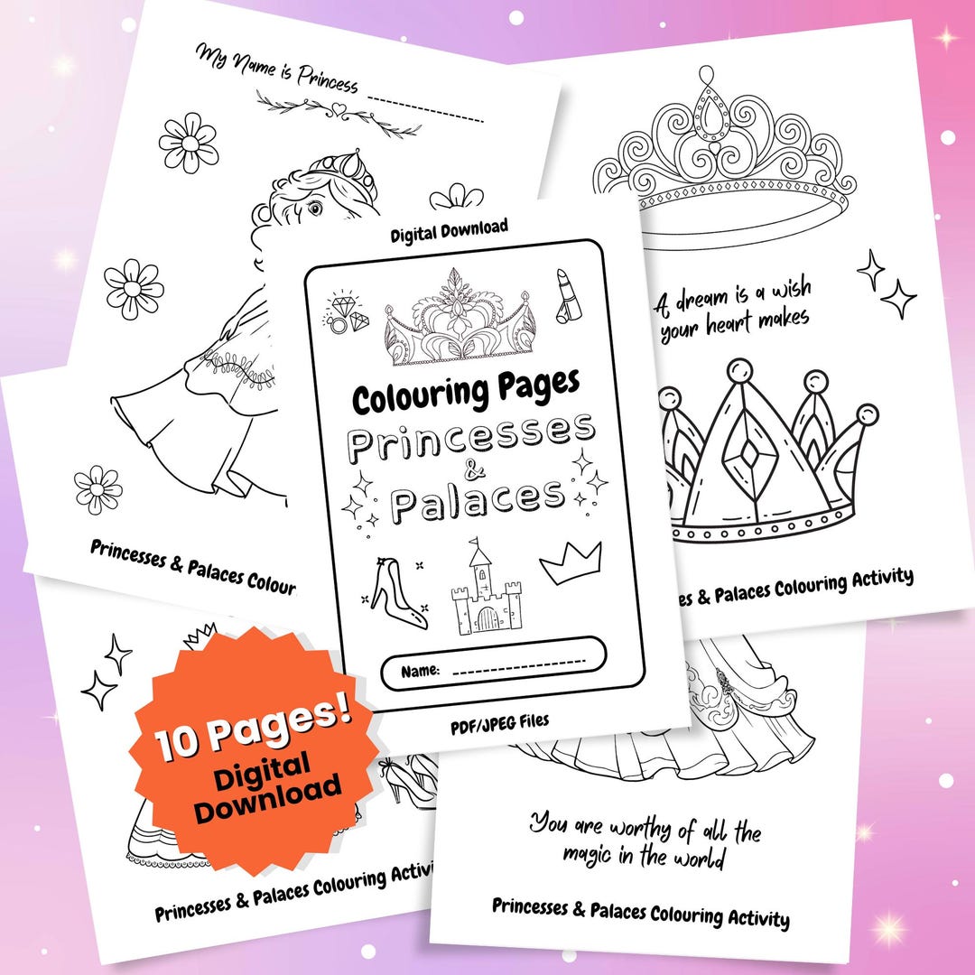 Princesses and Palaces Coloring Pages | Kids Printable Colouring ...