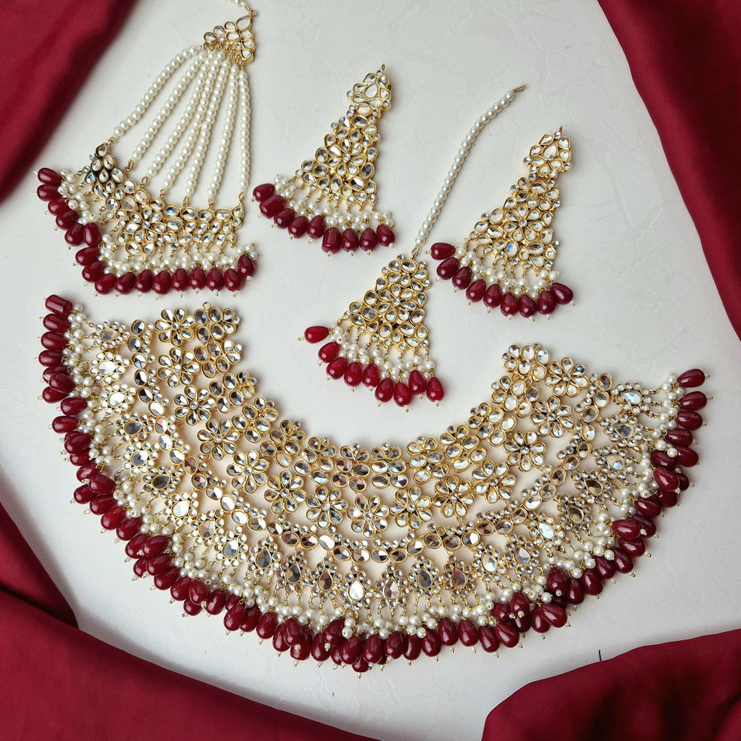 Traditional Pakistani Jewellery Set | Bridal Jewellery Set - Etsy