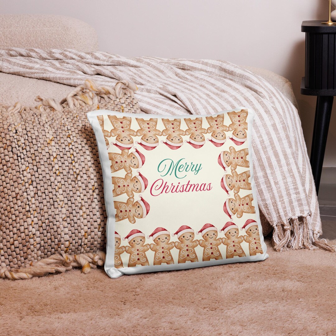 Cute Gingerbread Christmas Pillow - Etsy