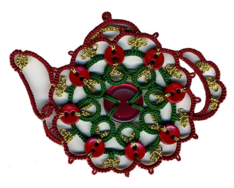 Celtic Button Teapot Tatting Pattern - Etsy