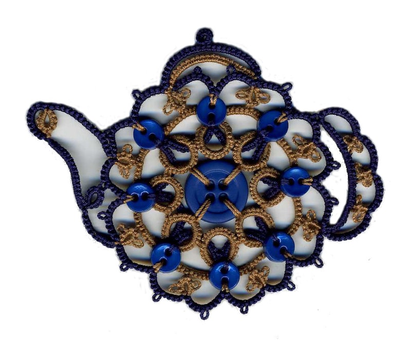 Celtic Button Teapot Tatting Pattern - Etsy