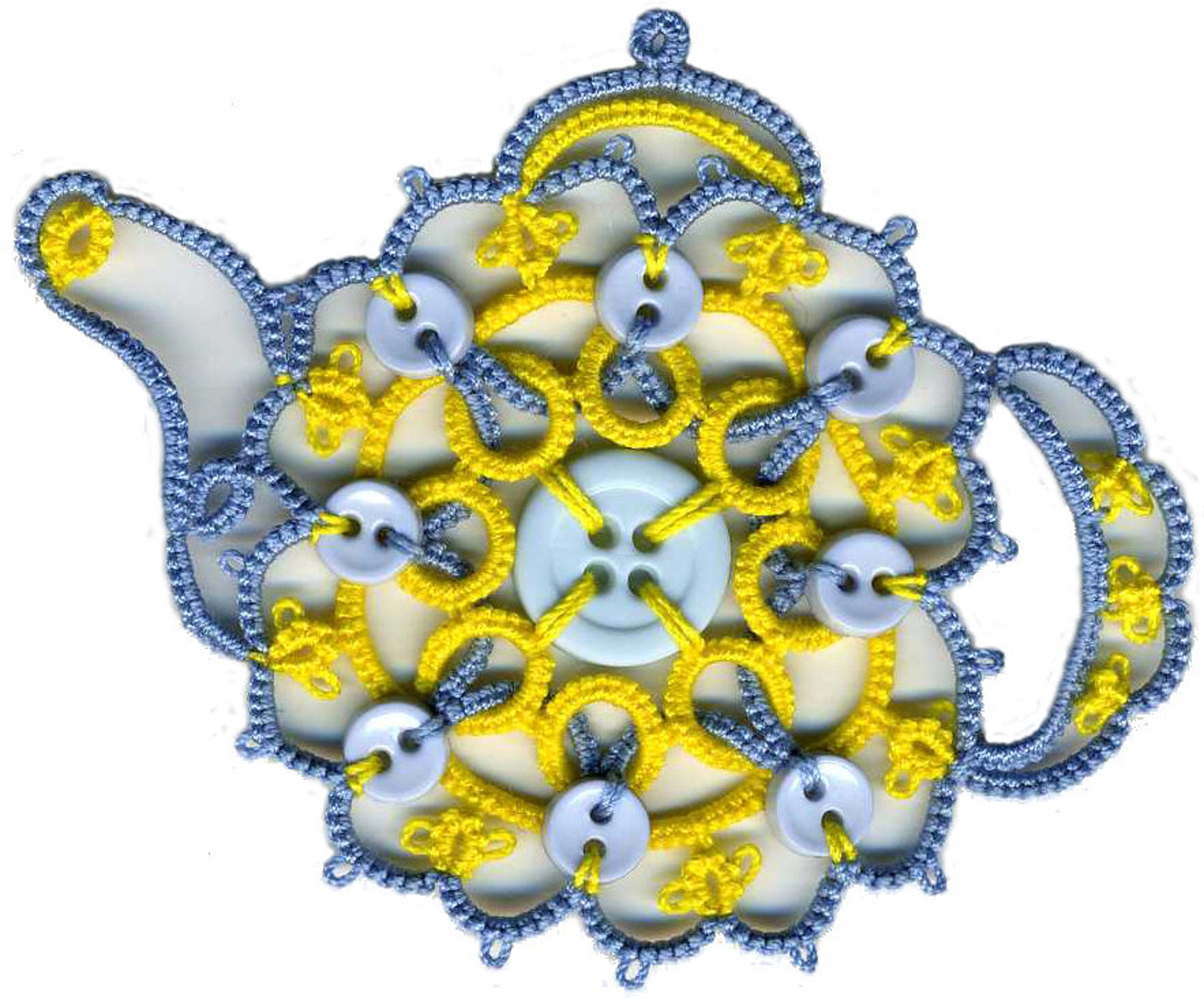 Celtic Button Teapot Tatting Pattern - Etsy