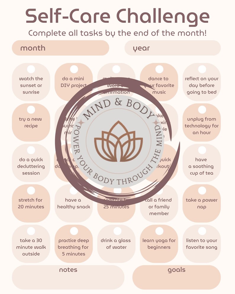 Monthly Wellness Challenge - Etsy