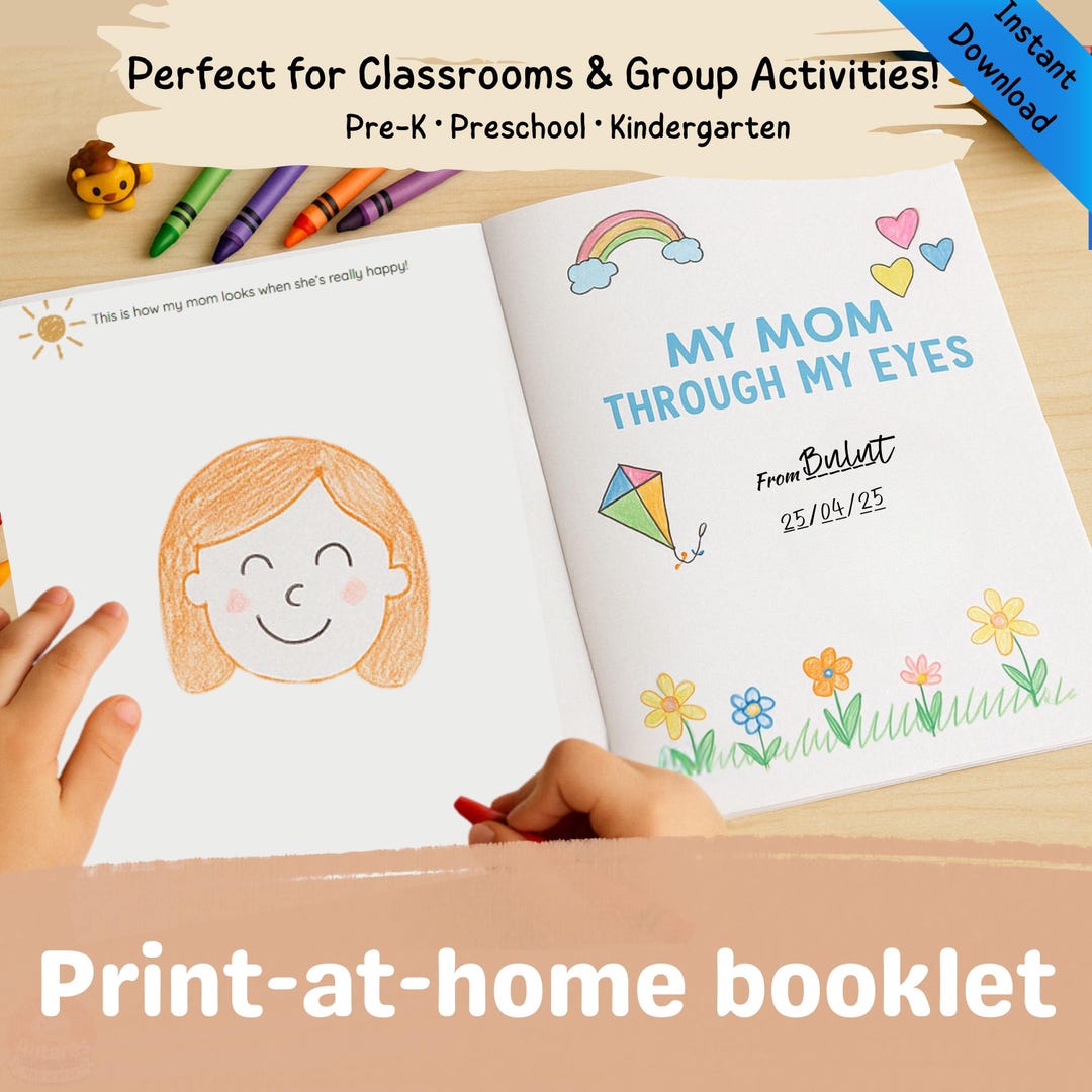 My Mom Through My Eyes Printable Book | Mother’s Day Activity Book for ...
