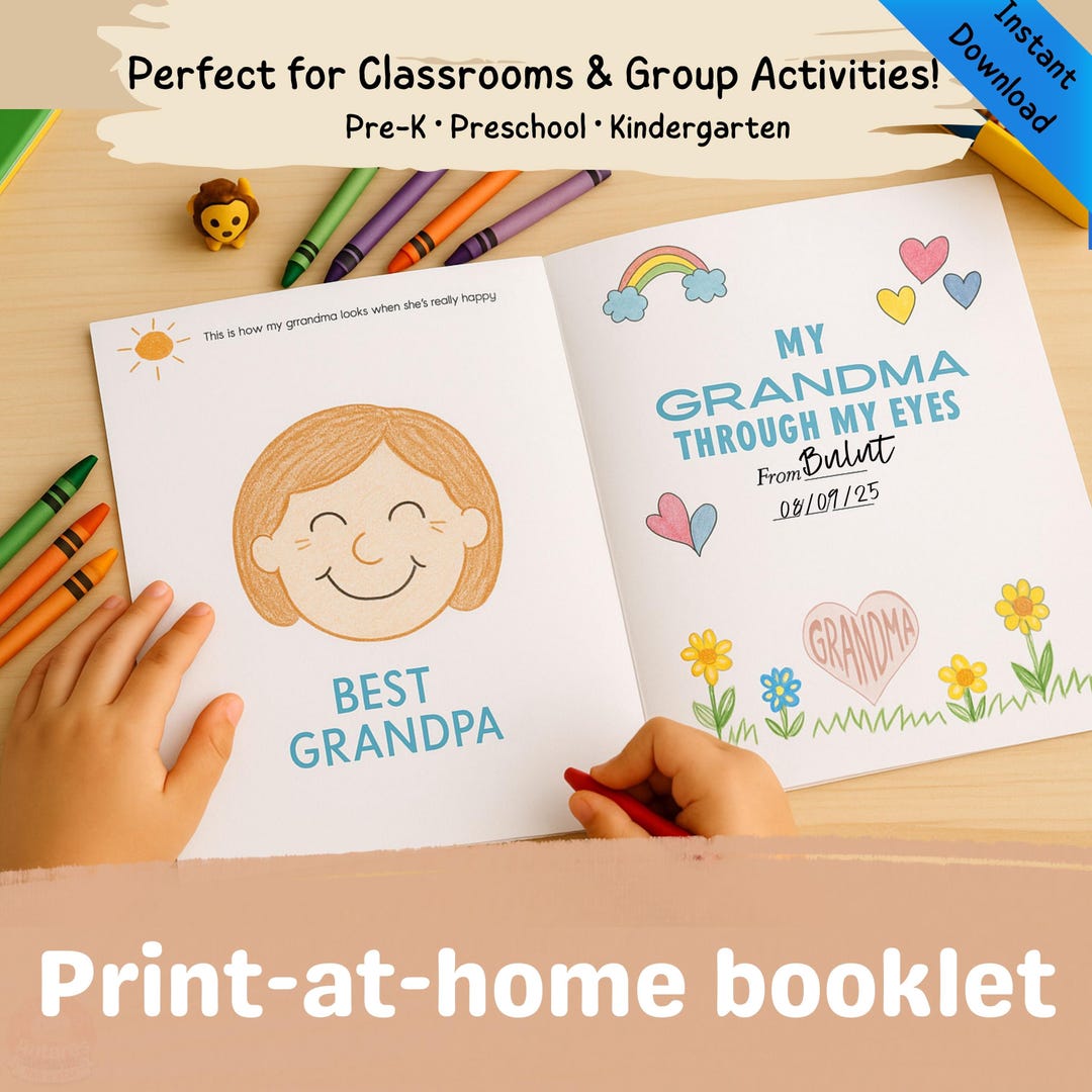 My Grandma Through My Eyes Printable Book | Grandparents Day Activity ...