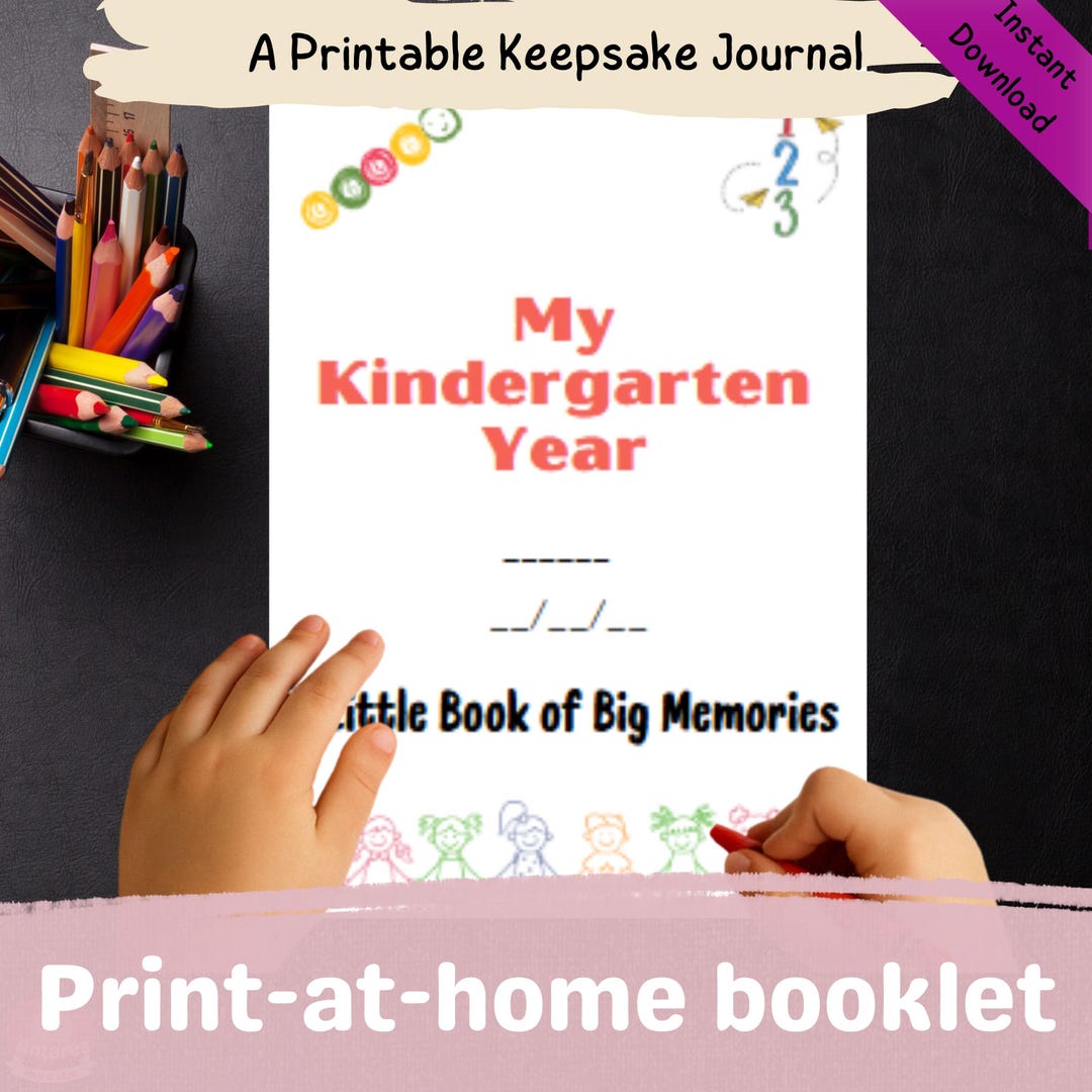 Printable Kindergarten Memory Booklet | A5 Foldable Year-end Drawing ...