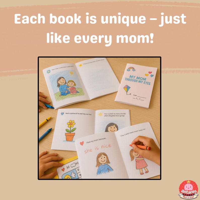 My Mom Through My Eyes Printable Book | Mother’s Day Activity Book for ...