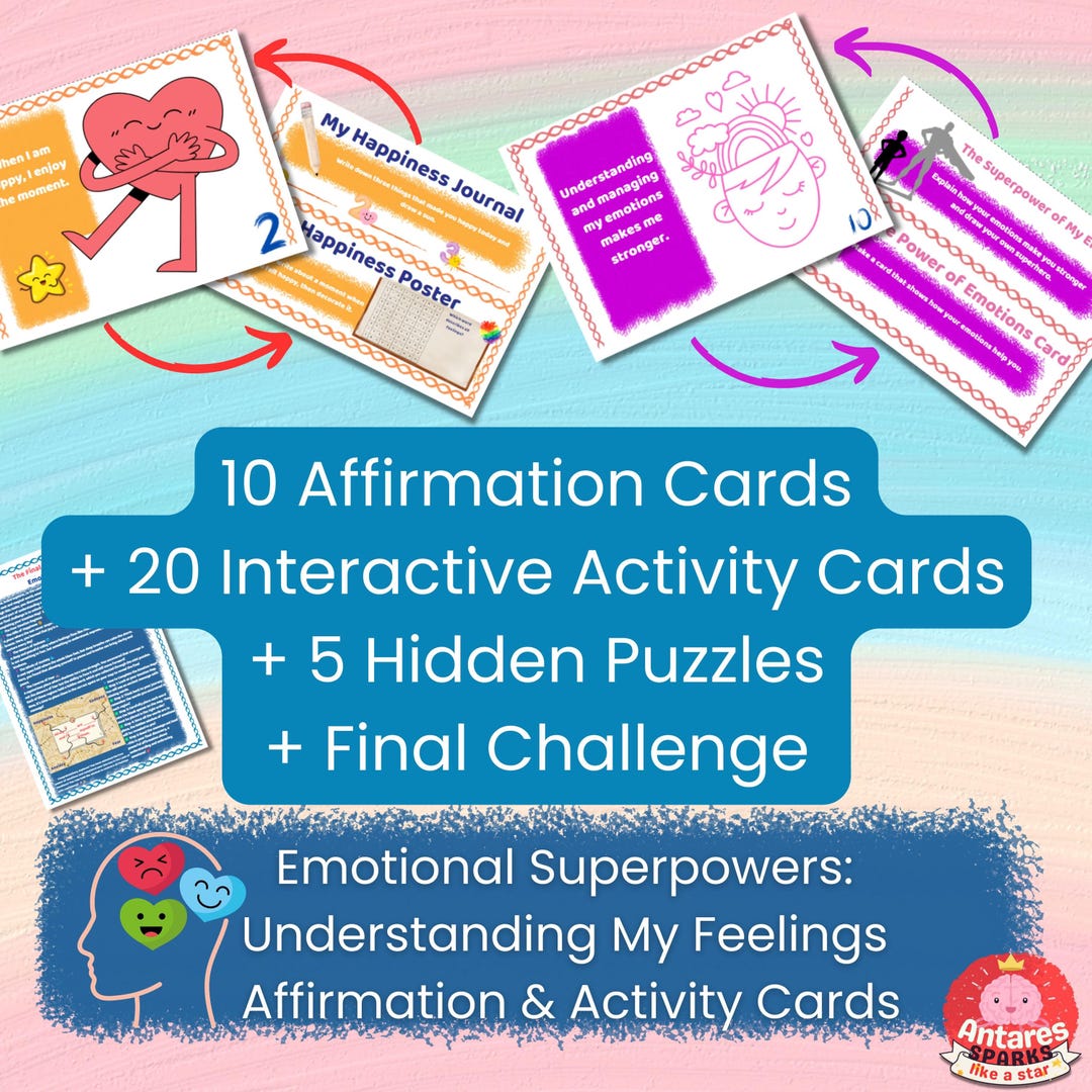 Emotion Cards Kids | Printable Feelings & Emotions Activity Set ...