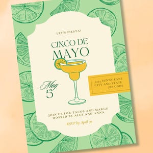 Cinco De Mayo Party Digital Custom Invitation | Made-to-order | We ...