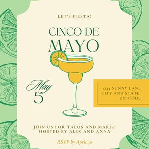 Cinco De Mayo Party Digital Custom Invitation | Made-to-order | We ...