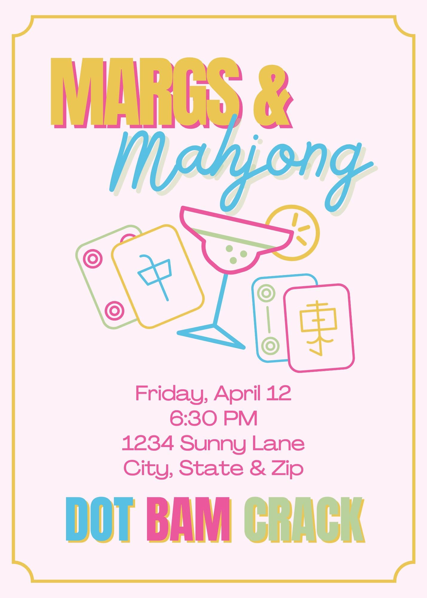 Mahjong Digital Custom Invitation | Made-to-order | We Design, You ...