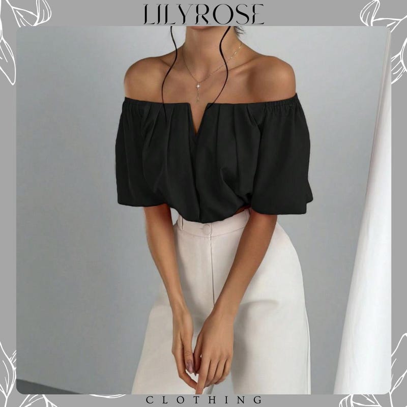 Off the Shoulder Blouse - Etsy