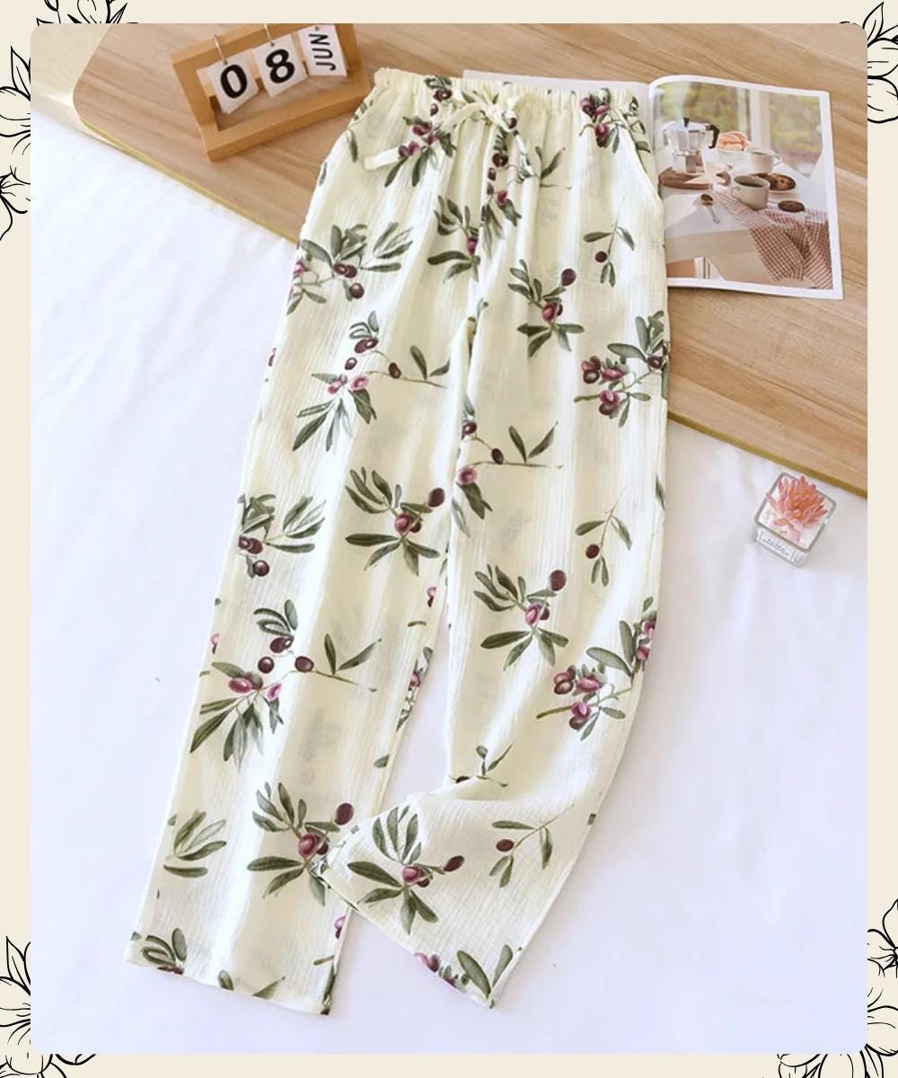 Floral Relaxed Fit Lounge Pants in Multiple Colors | Soft Touch Elastic ...