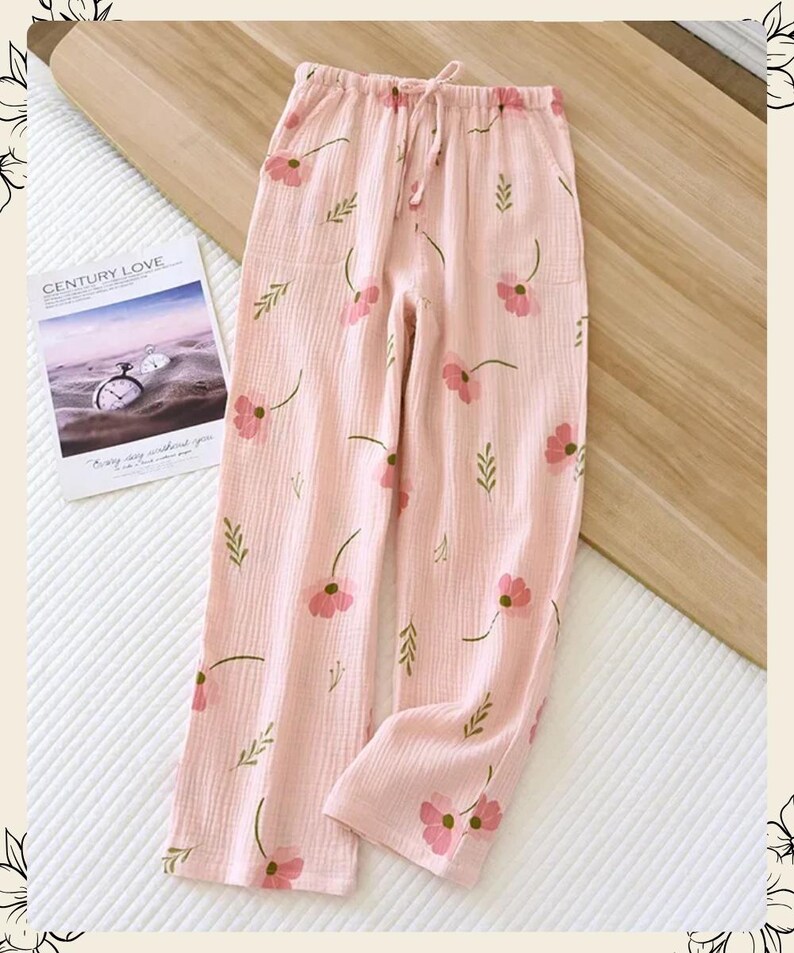 Floral Relaxed Fit Lounge Pants in Multiple Colors | Soft Touch Elastic ...