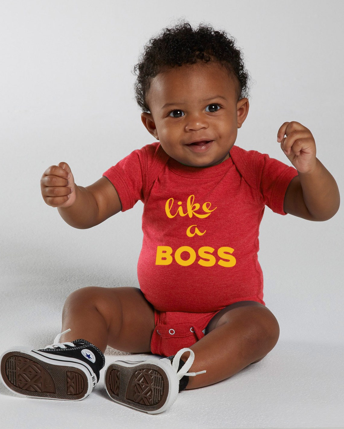 Like a Boss Baby ONESIE® With Real Screen Print Red / Boss Baby ...