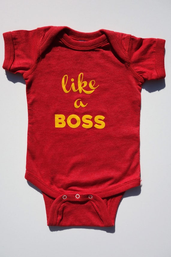 Like a Boss Baby ONESIE® With Real Screen Print Red / Boss | Etsy