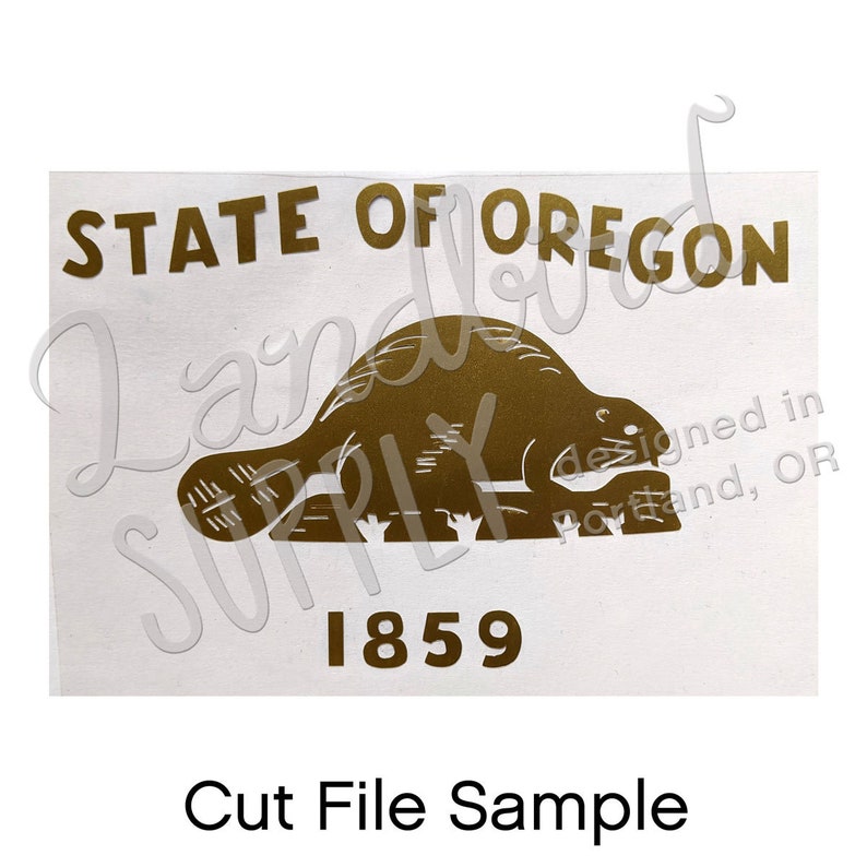 State of Oregon Beaver Symbol Flag SVG Design Files Ai Eps Jpg Png Svg ...