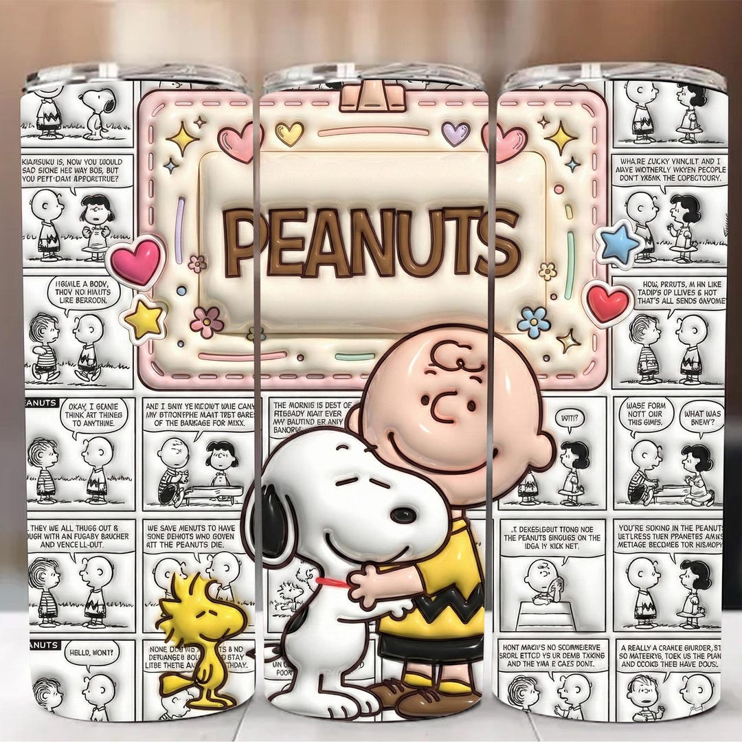 Snoop Peanuts Hug Tumbler PNG Digital Download Cute Cartoon Dog ...