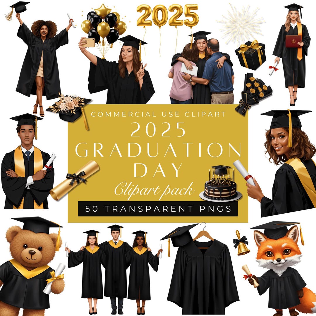 2025 Graduation Clipart, Graduation Png, Graduation Hat, Graduation Cap ...