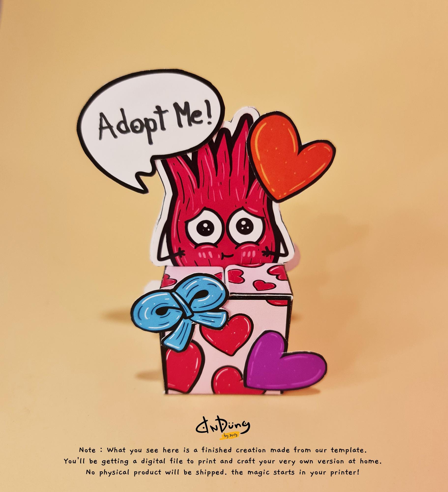Printable DIY Gift Box Set - Cute Paper Craft Kit With 3 Customizable ...