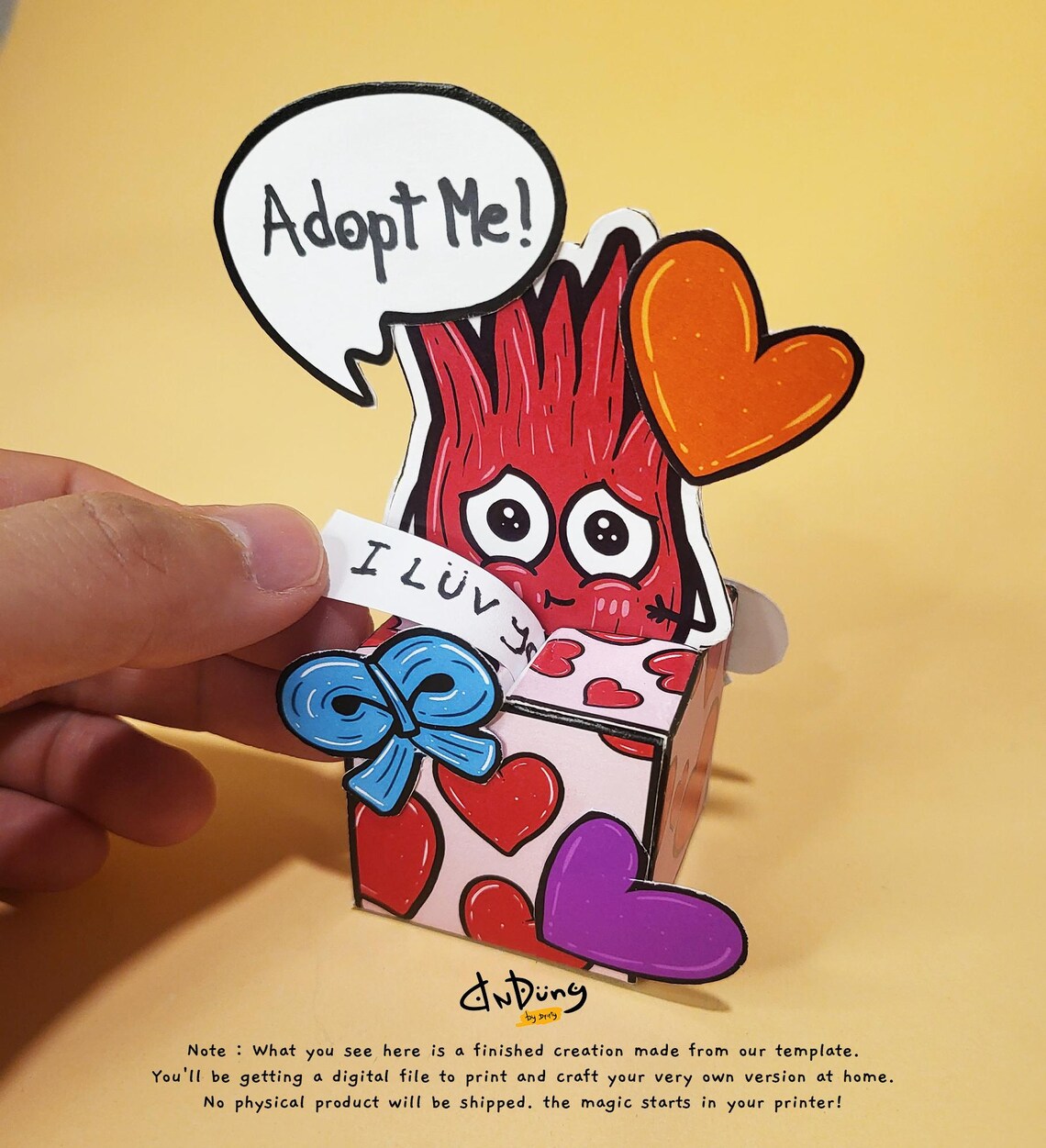 Printable DIY Gift Box Set - Cute Paper Craft Kit With 3 Customizable ...