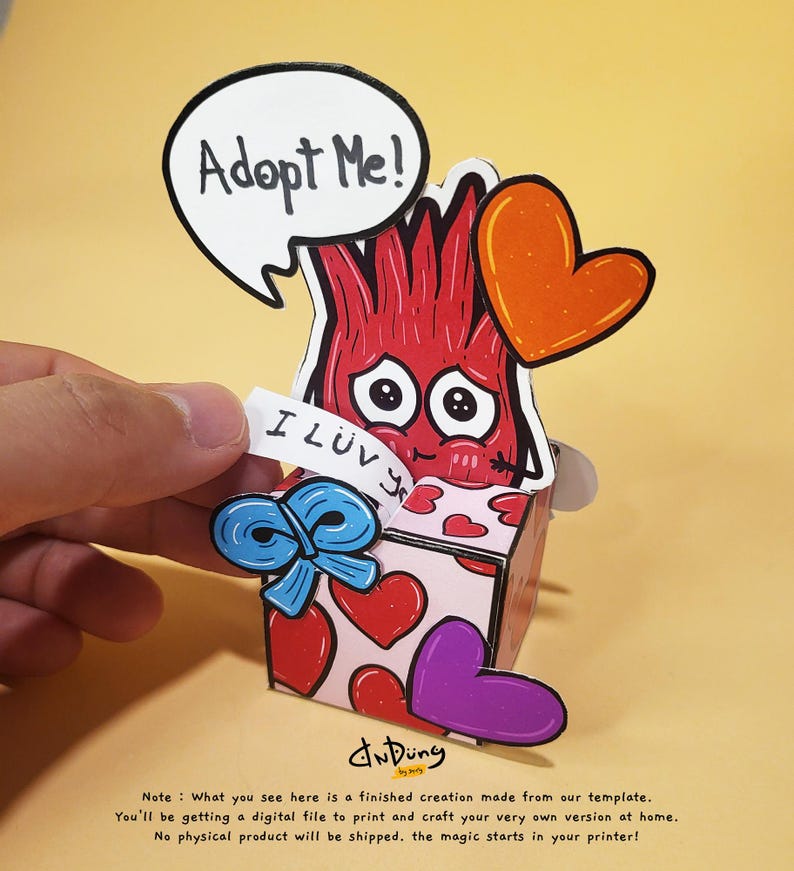 Printable DIY Gift Box Set - Cute Paper Craft Kit With 3 Customizable ...